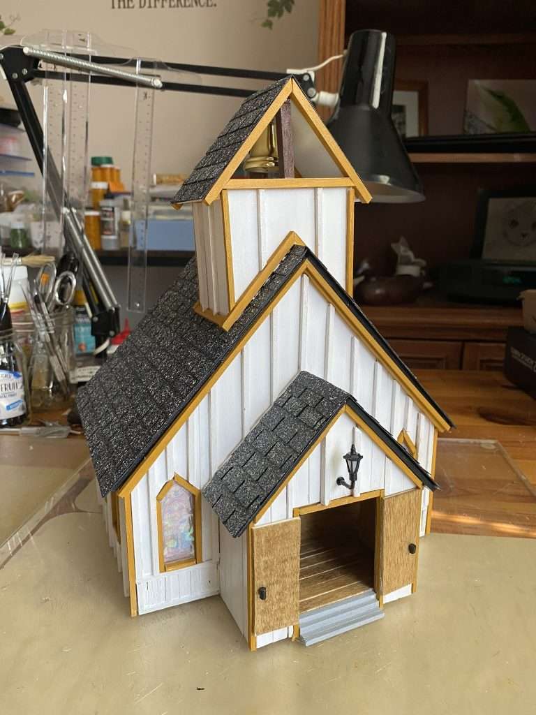 Time To Pray In Our Small Town Church - Cape Cod Miniatures