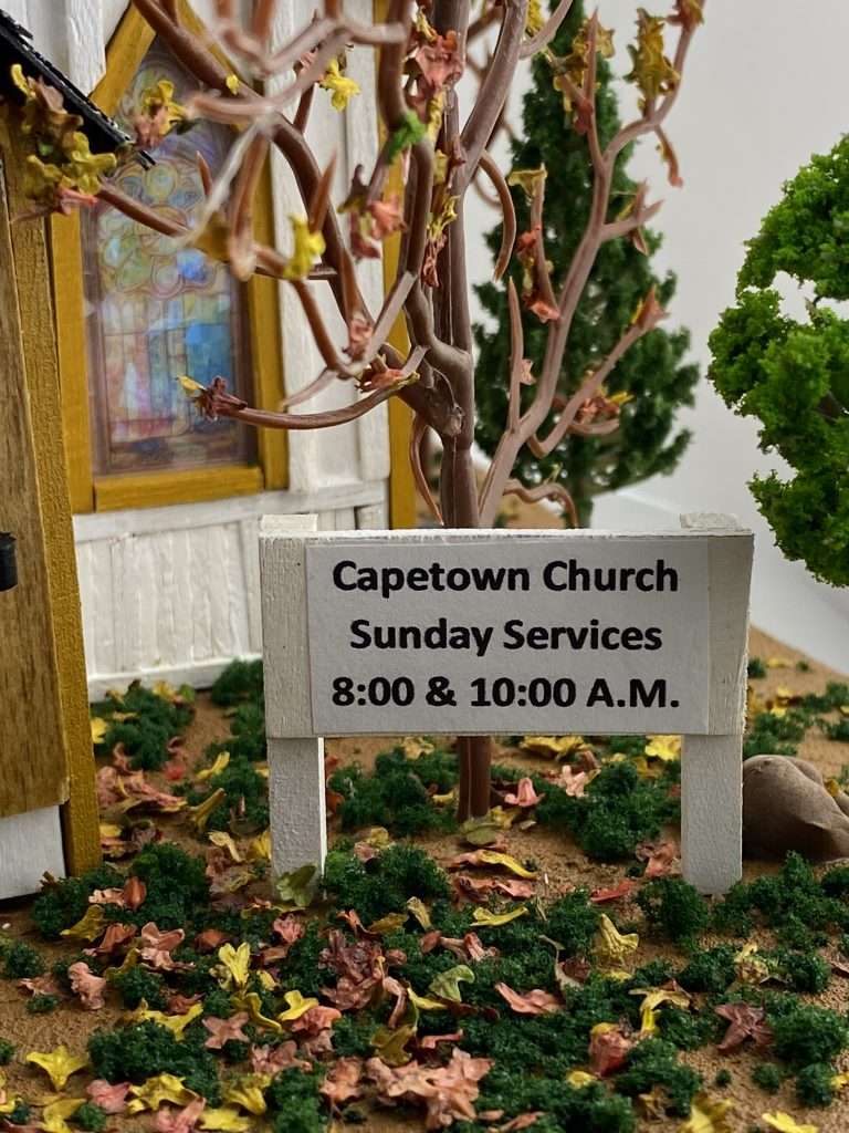 Time To Pray In Our Small Town Church - Cape Cod Miniatures