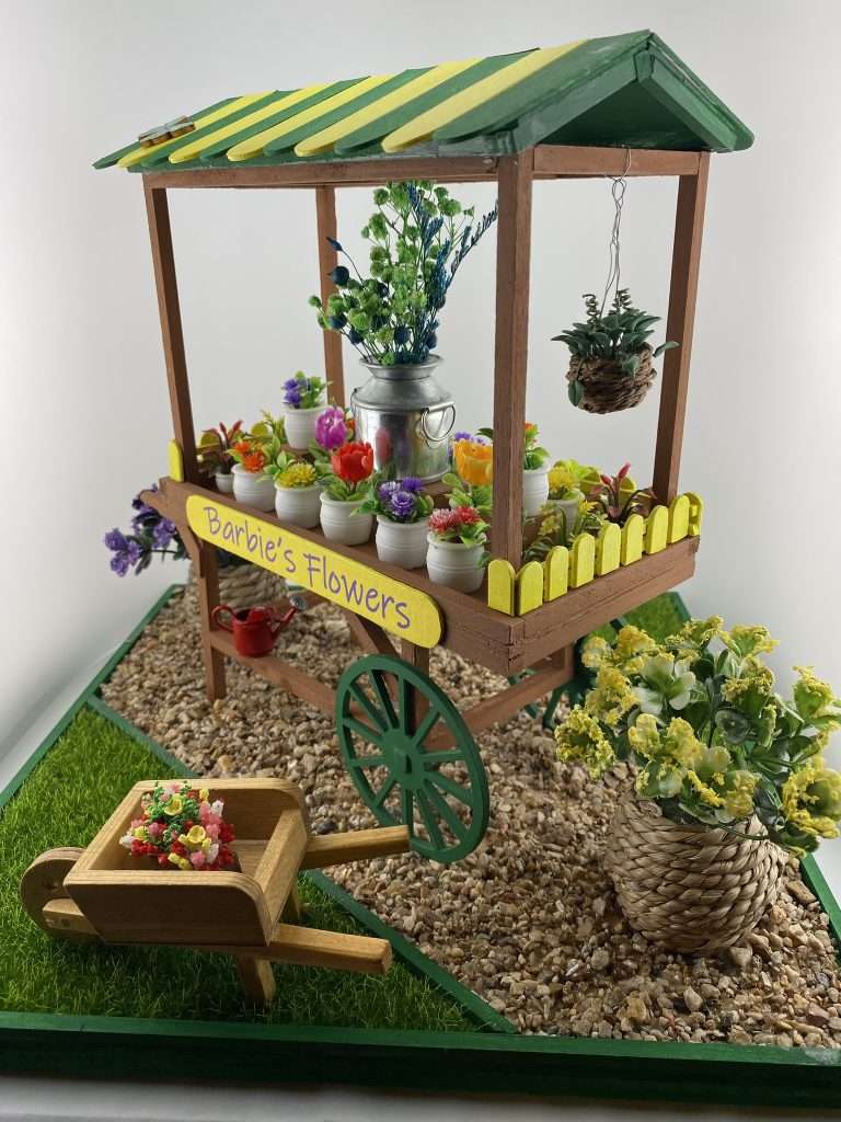 Miniature Flower Cart - Cape Cod Miniatures